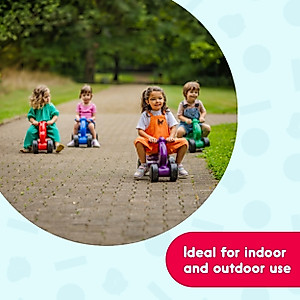 Careplay 2-in-1 Puppy Push & Ride-on Toy, Indoor & Outdoor Use, Low Profile Seat, Recommended for Children up to 50lbs, Durable Construction, Made in The USA (Red)