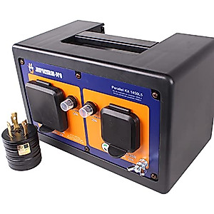Journeyman-Pro RV 50 Amp Inverter Generator Parallel Kit, 125 VAC NEMA 14-50/L5-30/TT-30 Female -Portable Power Cord Electrical Plug Converter/Adapter Connection Kit 30A RV Ready (50/30 AMP)