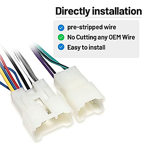 RED WOLF Radio Stereo ISO Wiring Harness Adapter Connector Replacement for Toyota Tacoma 2005-2020, RAV4 1994-2020, Subaru 2012-2019 WRX, 2018-2021 Forester Non-JBL System Plug &Play