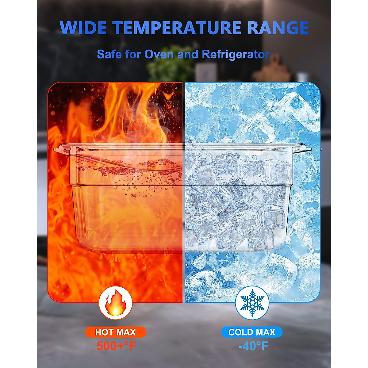 SVKLHY 1/4 Size 4 Inch Clear NSF Polycarbonate Food Pan-9 PCS[Food Grade][Hot&Cold Resistant] Commercial Food Pans with Lids,Restaurant Food Storage Containers Hotel Pan(BPA-FREE)