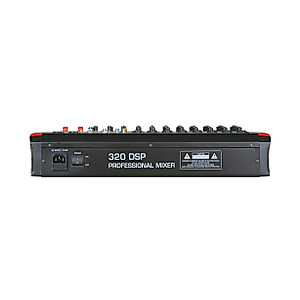 Audio2000'S AMX7373 Eight-Channel Audio Mixer with 320 DSP Sound Effects, Stereo Sub Out with Sub-Out Level-Control Fader, Level-Control Faders on All Channels, and USB/Computer Interface