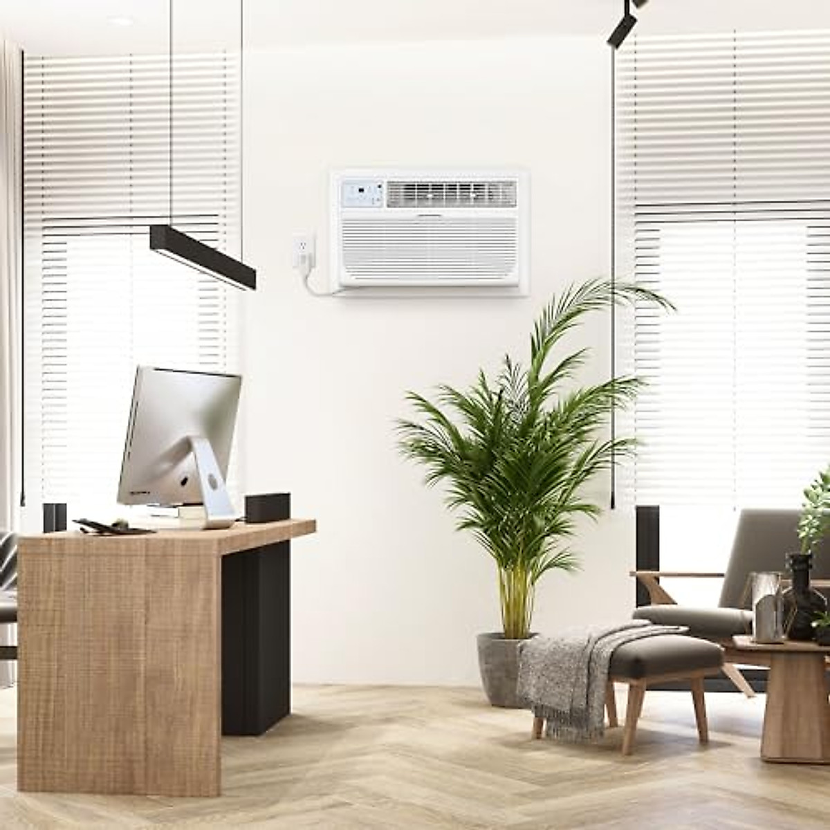 Keystone 12,000 BTU 230V Wall Mounted Air Conditioner & Dehumidifier with Remote Control - Quiet Wall AC Unit for Bedroom, Bathroom, Nursery, Medium Sized Rooms up to 550 Sq.Ft.
