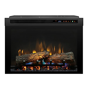 Dimplex 26 Inch Built-in Electric Fireplace - Multi-Fire XHD Firebox with Logs and Realistic Multi-Color Flames | Model: XHD26L
