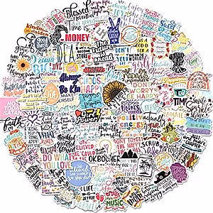 100 PCS Inspirational Quote Stickers,Motivational Stickers for Adults Teachers,Inspirational Stickers for Vision Board Journaling Scrapbooking,Positive Affirmation Stickers for Water Bottles