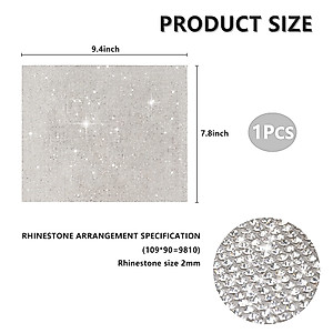 9.4"x7.8" 97 Bling Rhinestone Car Stickers,DIY Car Decals with Self-Adhesive Car Decorations,20PCS Bling Car Accessories Interior&Exterior for Car Dashboard,Door Handles