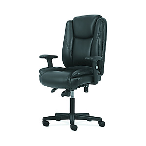 Sadie High-Back Leather Office/Computer Chair - Ergonomic Adjustable Swivel Chair with Lumbar Support (HVST331)