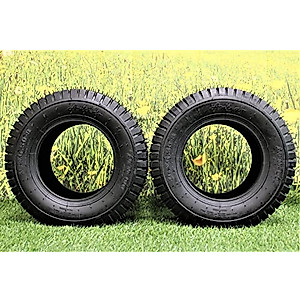 Set of 2 - 16X6.50-8 4 Ply Turf Tires for Lawn & Garden Mower 16x6.5-8