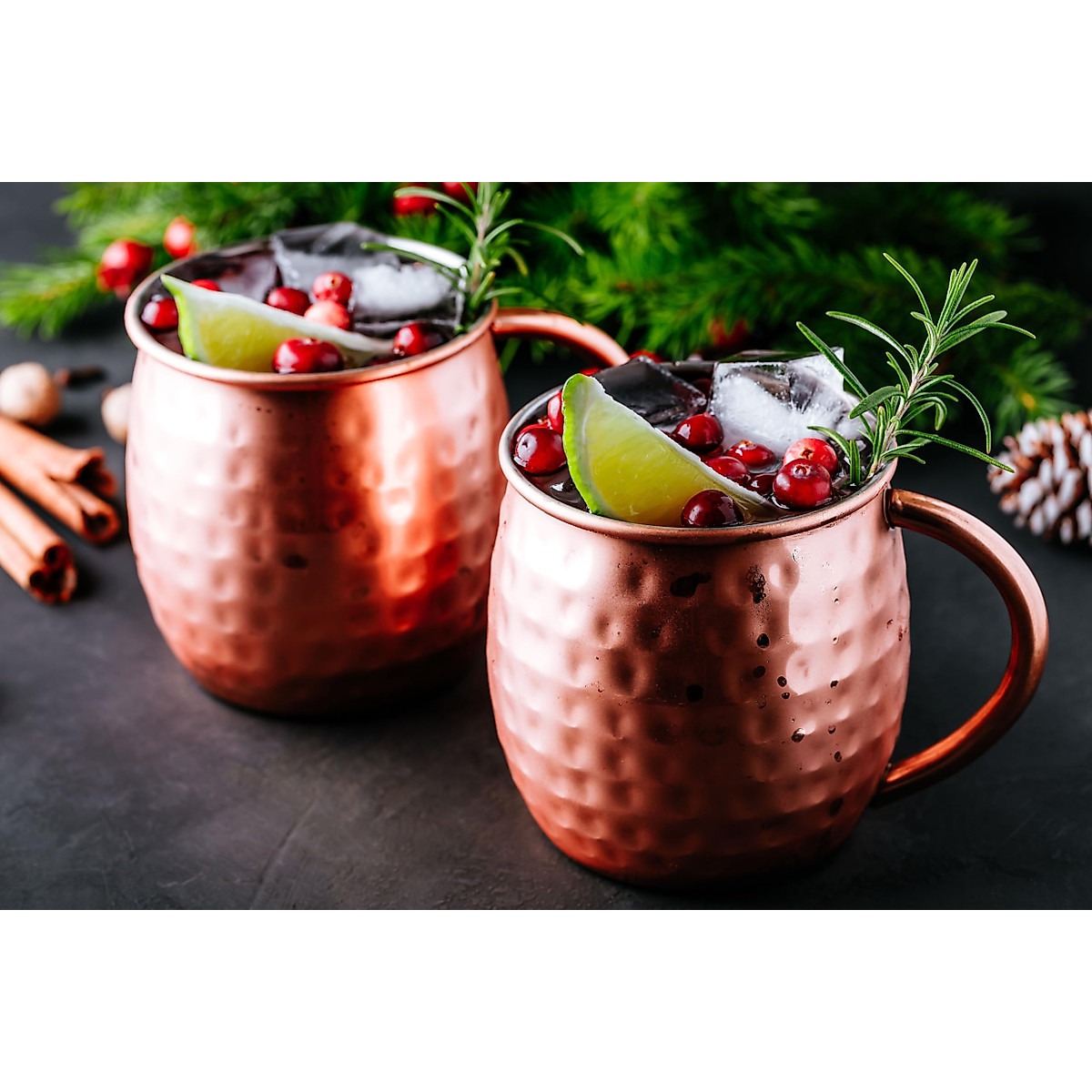 Copper Barrel Mug for Moscow Mules - 16 oz - 100% Pure Copper Mug by Alchemade - Includes FREE E-Recipe book