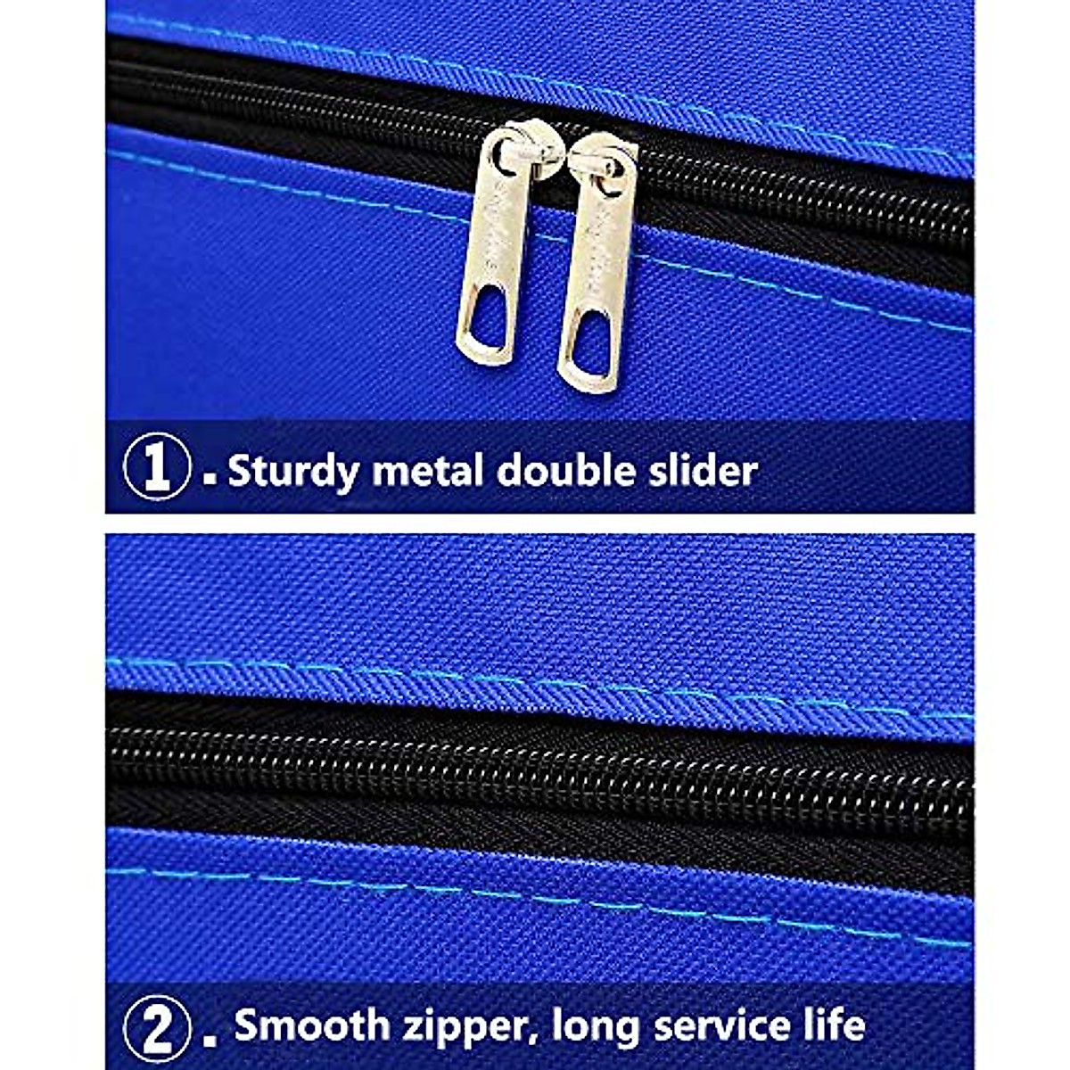 Evealyn Moving Bags Heavy Duty Extra Large 120L, Waterproof Luggage Storage Bags with Totes ,College Storage Bags Packing bags for Moving with Zippers for Clothes,Space Saving College Carrying Bag 2 Pack (Blue)