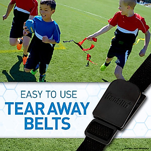 Franklin Sports Flag Football Set - 10 Player Flag Football Belts for Adult + Youth - Equipment Cones + Field Marker Included - 5 v 5 Set