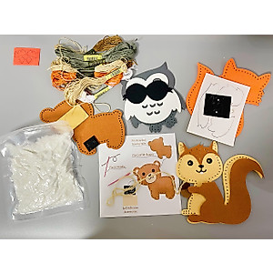 BLYNN Dinosaur Animals Craft Kit Forest Creatures DIY Sewing Felt Plush Animals for Kids Beginners Educational Sewing Set Girls and Boys Art Craft Kits (Puppy)