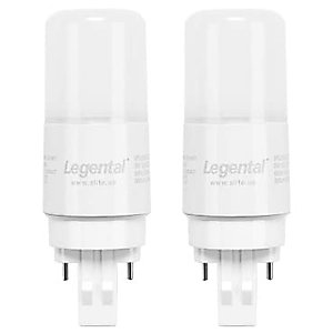 Silverlite [Plug&Play] Legental 5w(13w CFL Equivalent) LED Stick PL Bulb GX23-2 Pin Base, 500LM, Soft White(2700k), Driven by 120-277V and CFL Ballast, UL Listed, 2 Pack