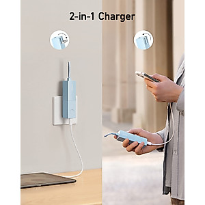 Anker Portable Charger, 2-in-1 Hybrid Charger, 5,000 mAh 20W Power Delivery for iPhone 15/15 Plus/15 Pro/15 Pro Max, iPhone 14/13/12 Series, Samsung S22, Google Pixel, Apple Watch, AirPods,and More