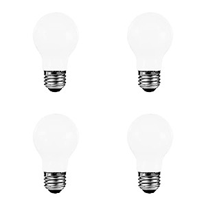 Sylvania Reduced Eye Strain A19 LED Light Bulb, 60W = 8W, 13 Year, Dimmable, Frosted, 2700K, Soft White - 4 Pk