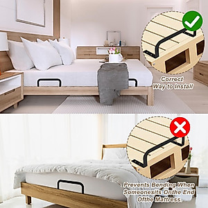 6 PCS Mattress Retainer Bar, Mattress Slide Stopper, Keep Mattress Topper from Sliding, Stopper to Prevent Sliding Holder in Place, Anti Slip Mattress Gripper for Most Soft Bed Mattress