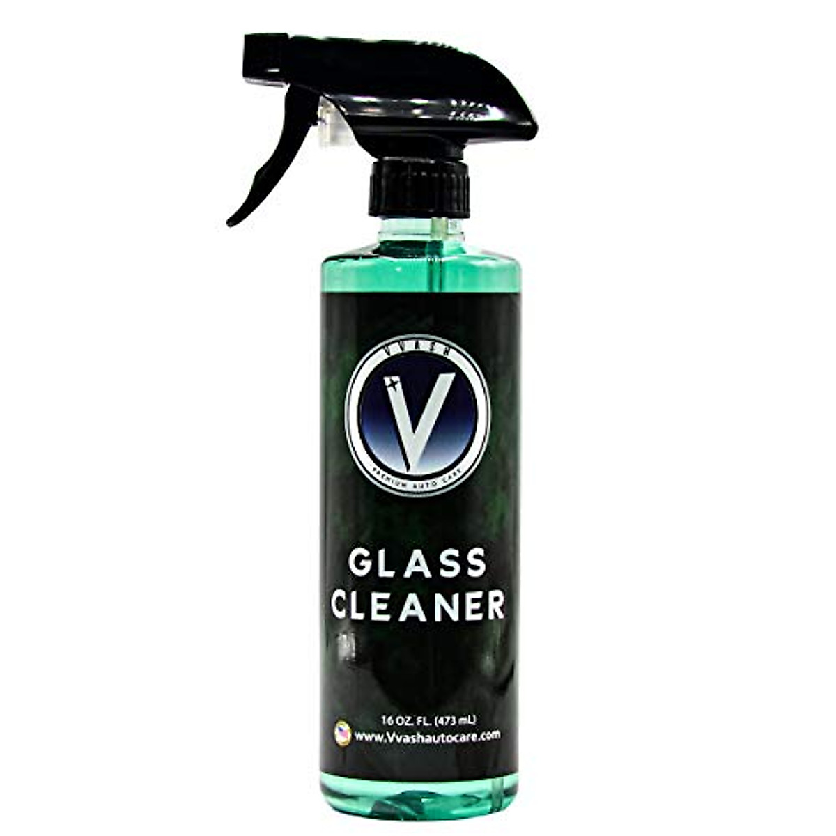 Vvash Auto Care Glass Cleaner (16oz) Alcohol and Ammonia Free - Streak Free - Great On Glass - Safe On All Vehicles - Glass Cleaner