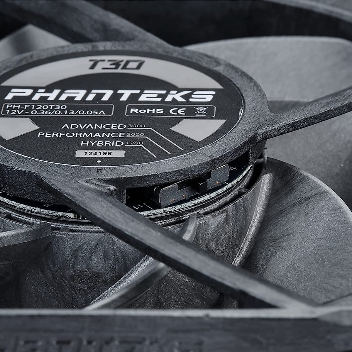 Phanteks (PH-F120T30_BG_3P) T30-120 Fan Triple-Pack, Premium high-Performance Fan, Excellent Sound Quality, 4-pin PWM, Multiple Fan RPM Modes, Black/Grey, 4.72 x 7.36 x 5.98 inches