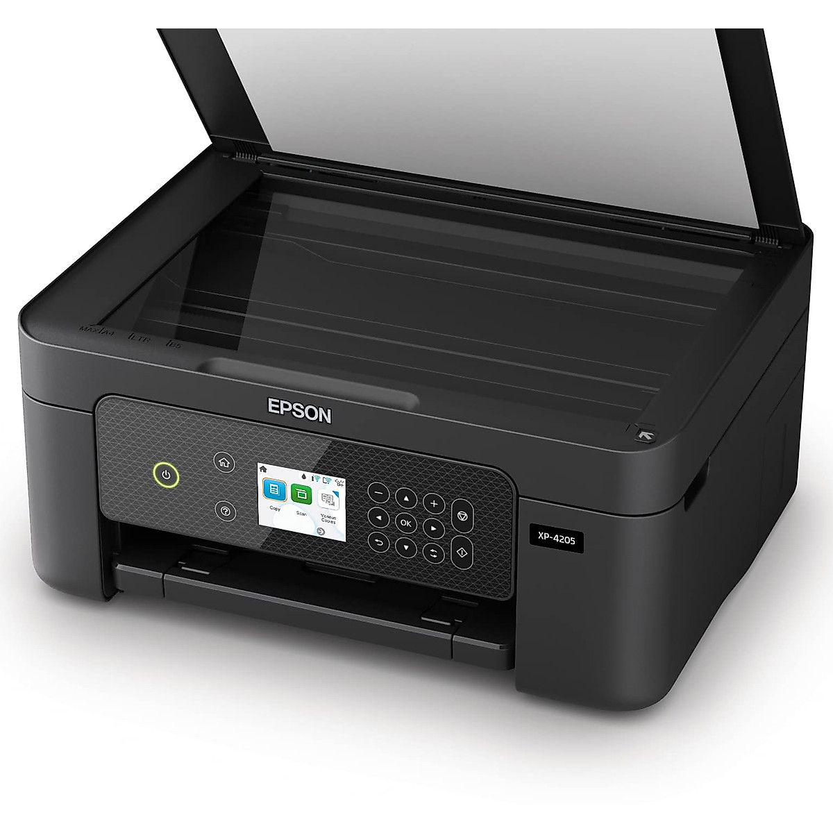 Epson Expression Home XP-4205 Wireless Color Inkjet All-in-One Printer, Black - Print Copy Scan - 2.4" Color Display, 10.0 ppm, 5760 x 1440 dpi, Auto 2-Sided Printing, Voice Activated