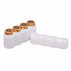 Protect Your Power - Slimline CR123a Battery Case, Soft Durable Material - Pack of 2 (Holds 4 Batteries)