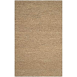 SAFAVIEH Natural Fiber Collection Accent Rug - 3' x 5', Natural, Handmade Seagrass & Cotton, Ideal for High Traffic Areas in Entryway, Living Room, Bedroom (NF510A)