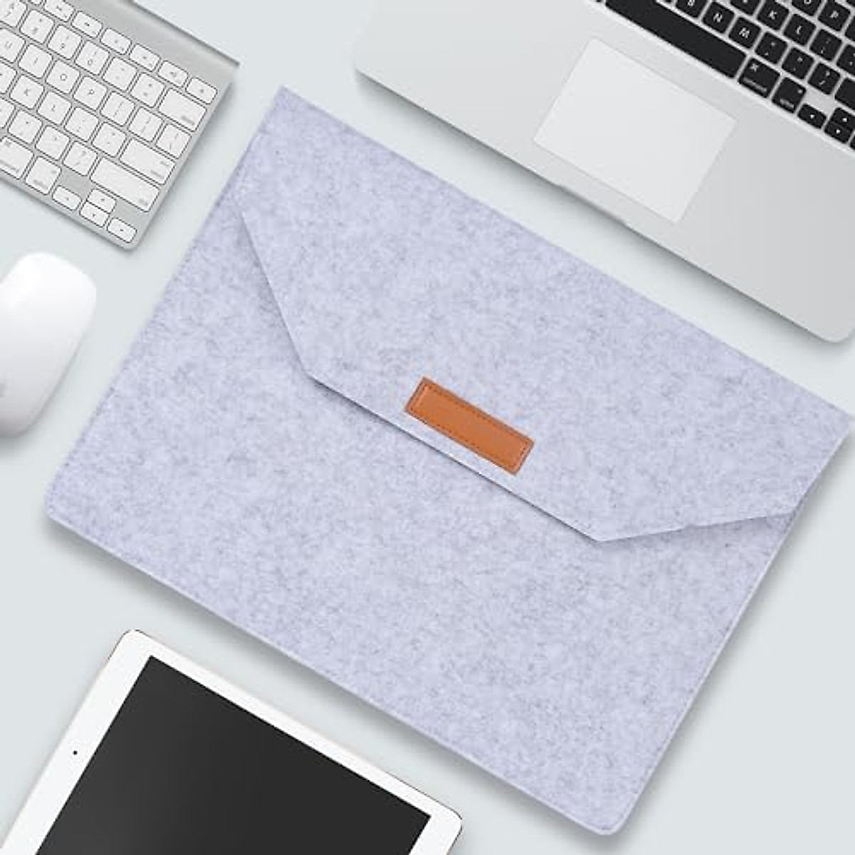 Tablet PC Case Laptop Sleeve Bag Compatible with MacBook Air/Pro, 13-13.3 inch Notebook,Slim Laptop Cover Computer Carrying Bag Compatible with Men Women with Pocket Protective Cover (Color : Gray)