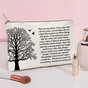 Sister Poem Gift, Sister Gift, Cosmetic Bag, Christmas Gift For Sister, Tote Bag, Makeup Case, Sister Birthday Gift, Birthday Gifts for Women, Makeup Organizer, Travel Bag