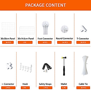 AWTATOS Closet Organizer, Wire 8 Cube Storage Organizer, DIY Portable Closet Clothes Organizers Storage Shelves with Partition, Cubby Shelving for Home, Office, Bedroom, Garment Racks, White