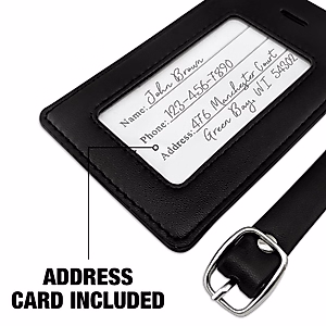 My Little Pony Fluttershy Face Rectangle Leather Luggage Card Carry-On ID Tag