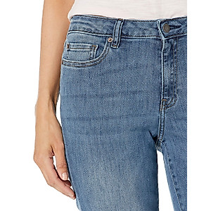 Amazon Essentials Women's Jeans, Mid Rise Straight Leg Style, Medium Wash, Slim Fit