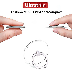 Osophter for Clear Phone Ring Holder Universal Finger Ring Kickstand with iPhone, Samsung, LG,Moto and More(Clear)