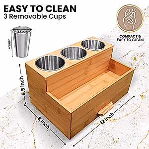 Sol-Eco hot Tools Organizer with Drawer, Hair Tool Organizer for Bathroom, Kitchen and Makeup,Hair Organizer Storage Perfect for Storing Blow Dryer, Straightener and Brush