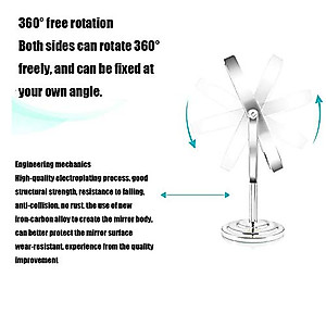 fcya Makeup Mirror,Magnifying Mirror 1/20X Magnification, Large Table top Two-Sided Swivel Vanity Mirror, Chrome FinishStyle 1-8 inches