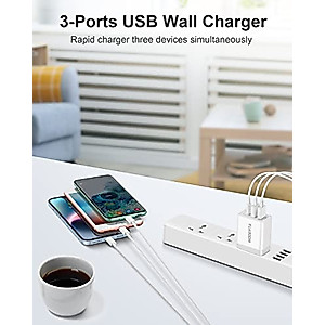 USB C Wall Charger, WODENTA 2Pack 32W 3Port Fast USBC Charger Block PD Power Adapter Type C Charging Brick Cube Plug for iPhone 14 13 12 Pro Max Mini 11 XS X 8, iPad, Samsung, Google, Tablet, Android