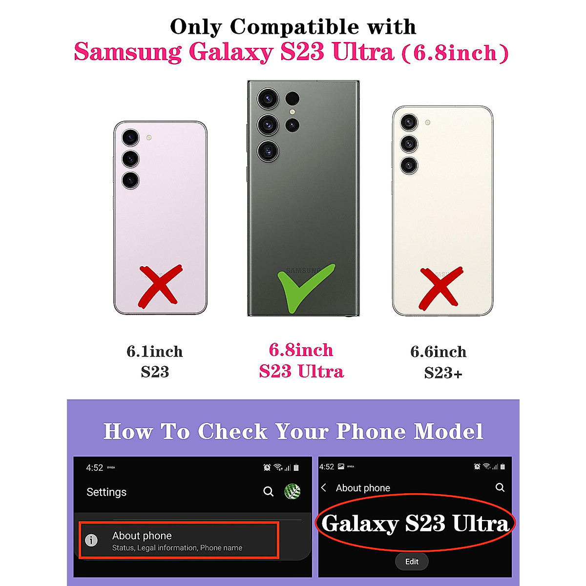 Goocrux (2in1 for Samsung Galaxy S23 Ultra Case Flamingo for Women Girls Cute Girly Phone Cover Flamingos Design with Slide Camera Cover+Ring Holder Unique Aesthetic Cases for S23 Ultra 5G 6.8''