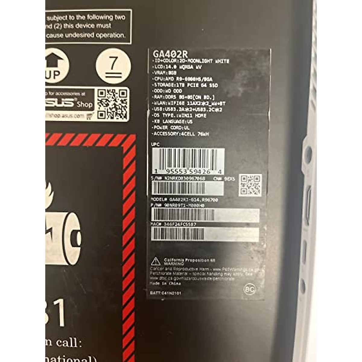 2022 ASUS ROG Zephyrus G14 Gaming Laptop, 14 Inch WQXGA 120Hz Display, AMD Ryzen 9 6900HS, 24GB RAM, 1TB SSD, AMD Radeon RX 6700S, Moonlight White, Bundle with JAWFOAL