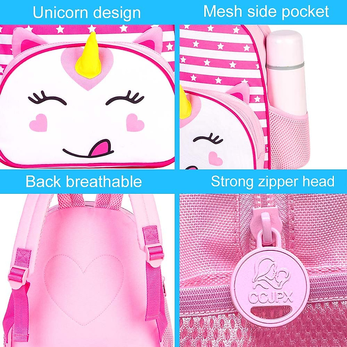 ZLYERT 3PCS Toddler Backpack for Boys, 12" Dinosaur Preschool Bookbag with Lunch Box, Cute Animal Kids Kindergarten Schoolbag - Green