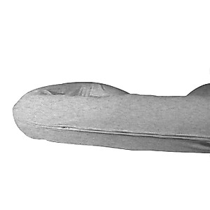 Betty Dain Stretch Jersey Pregnancy/Maternity Pillowcase C-Shape Compatible, 100% Cotton Stretch Jersey, Dual Zippers and Stretch Fabric, Machine Washable, 60" x 25" inches, Gray