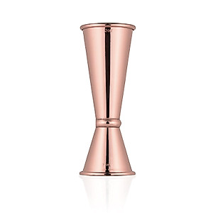 Jigger 2 oz 1 oz, Rose Gold Stainless Steel Double Cocktail Jigger Shot Measure Jigger Alcohol Measuring Cup Bar Tool for Bartending