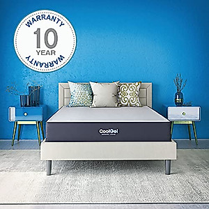 Classic Brands Cool Gel Ventilated Memory Foam 10-Inch Mattress, CertiPUR-US Certified, Mattress in a Box, King, White