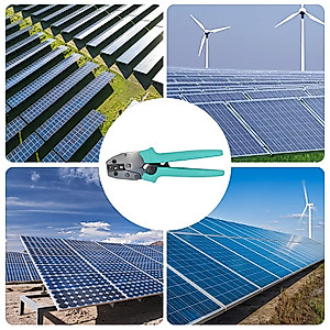 Solar PV Cable Crimping Tool for Solar Connectors, AWG14/12/10/8, 2.5/4/6/10mm2, Solar Crimper (red)