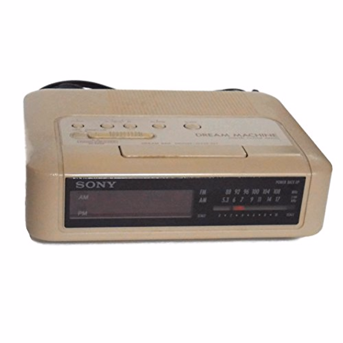 Sony Dream Machine Icf-c240 Digital Alarm Clock Radio Vintage 1980's Am/fm Beige
