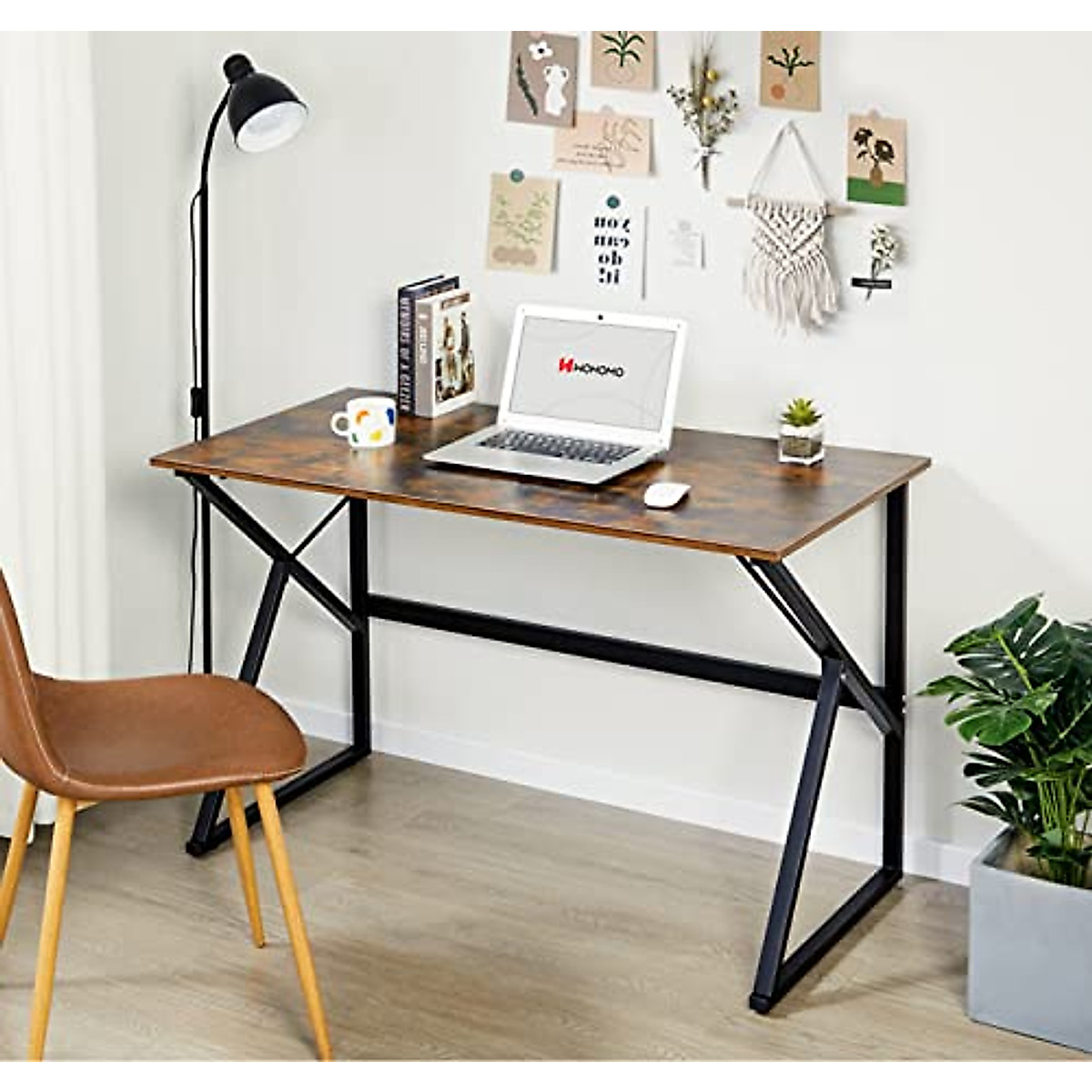 WOHOMO L Shaped Computer Desk with Shelves Large Home Office Desk for Writing Study Modern PC Workstation