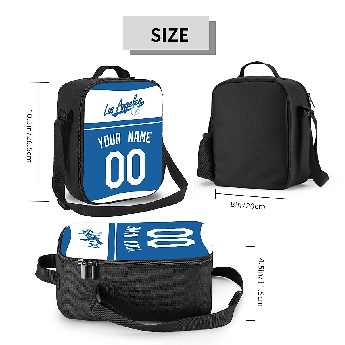 INAOO Lunch Bag Los Angeles Personalized Lunch Box Backpack Gifts for Men Women