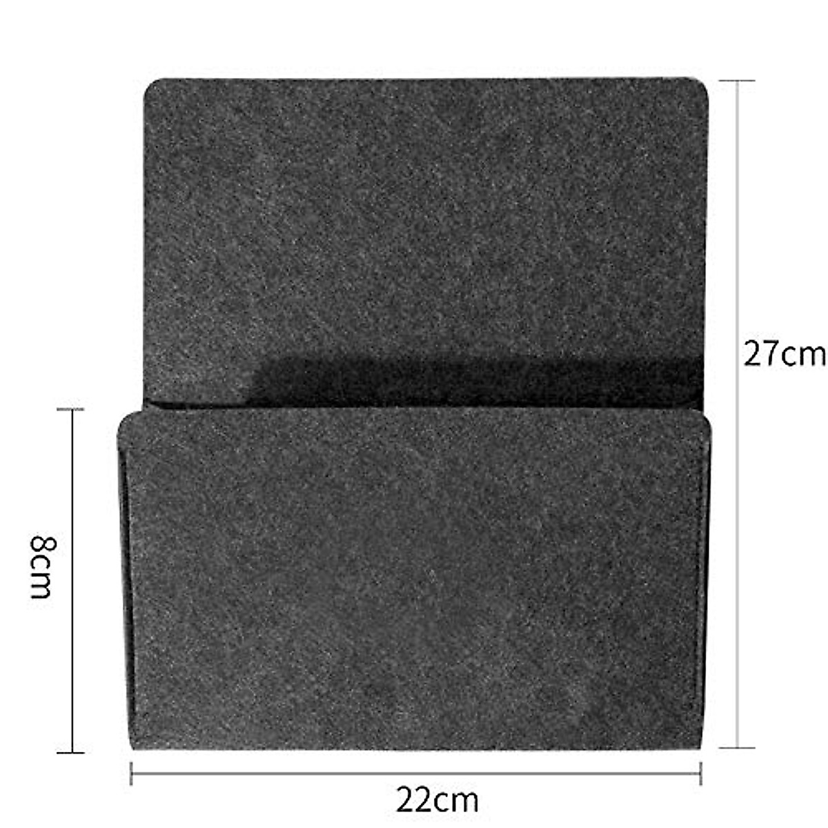 Fashion·LIFE Bedside Pocket Bedside Caddy Hanging Storage Bag Armrest Organizer Chair, Desk Sofa Slipcovers, TV Remote Controller Holder Table Cabinet Pouch,No Hole Grey