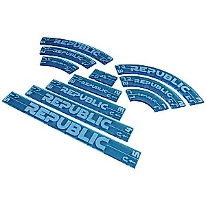 LITKO Space Fighter 2nd Edition Maneuver Gauge Set | Movement Tools | Compatible with Star Wars X-Wing | Set of 11 (Republic)