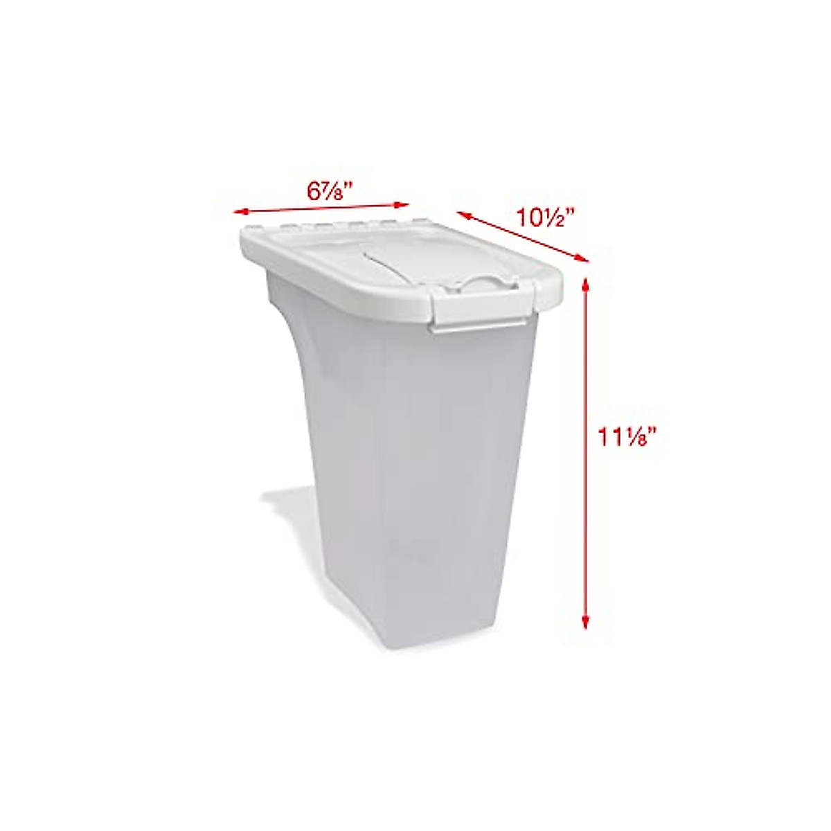 Van Ness 4-Pound Food Dispenser with Fresh-Tite Seal, White , Large (FD4), Clear