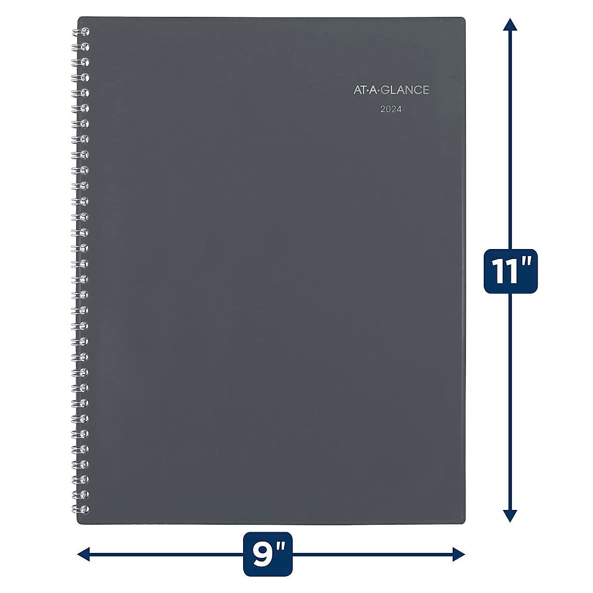 AT-A-GLANCE 2024 Monthly Planner, DayMinder, 8-1/2" x 11", Large, Gray (GC4700724)