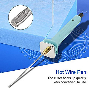 Electric Foam Cutter Foam Board Cutter 7.5v 2.5A Polystyrene Cutting Machine Pen Kit Tool Hand Held Styrofoam Cutting Pen 10cm (Power Adapter is not Included)