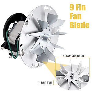 Adviace Replacement 812-3381 Exhaust Combustion Blower Motor for Quadrafire Classic Bay CB1200 & CB1200i Insert and Pellet Stoves, Heatilator Eco Choice CAB50 & PS50 Pellet Stoves