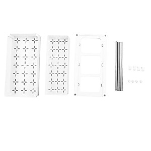 Zerodis Under Sink Organizers, Easy Assembly PP Material Large Capacity Under Sink Shelf Practical Durable for Offices (White)
